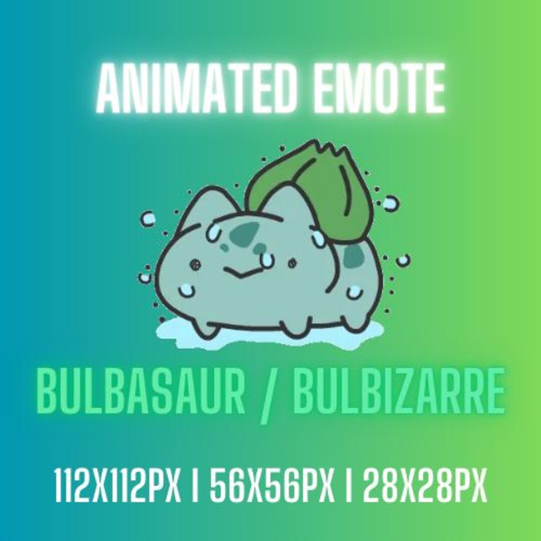 Animated Emote | Bulbasaur/bulbasaur | Pokemon | Twitch | Discord ...