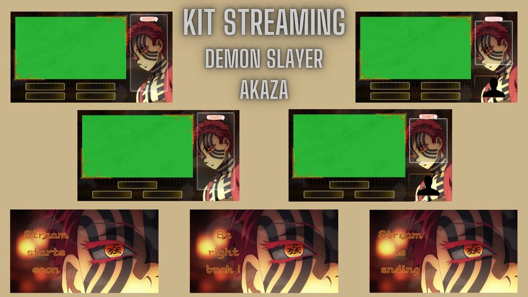 Animated Stream Pack | Twitch Streamers Kit | Akaza | Demon Slayer ...