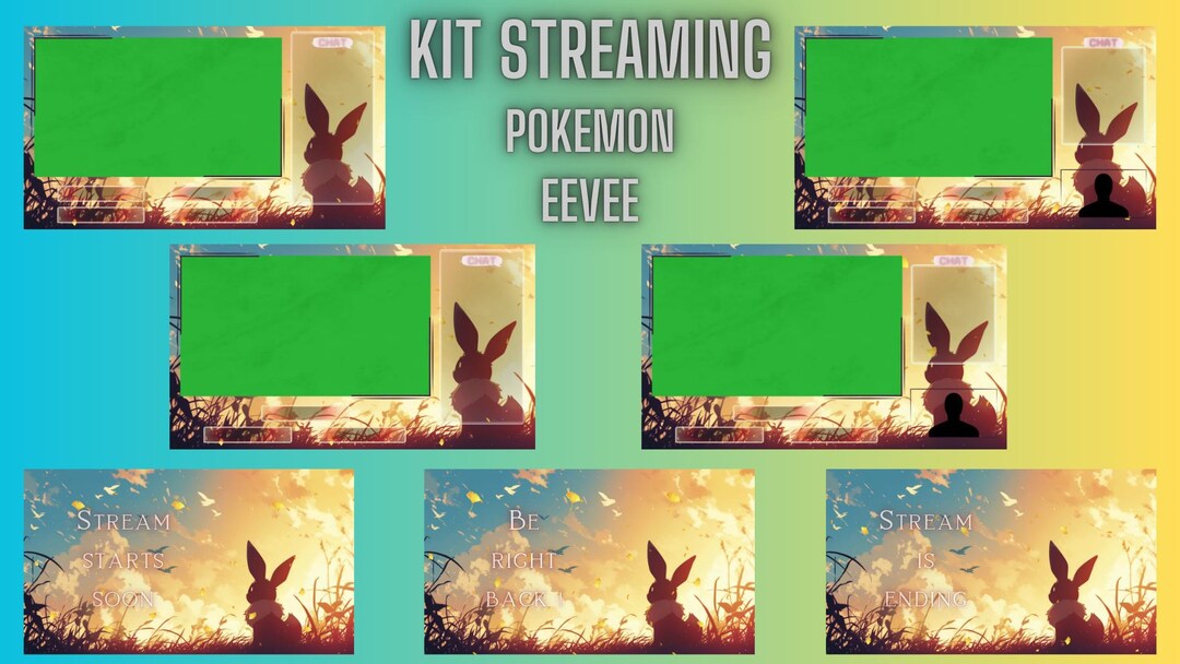 Animated Stream Pack | Twitch Streamers Kit | Eevee | Pokemon | Twitch ...