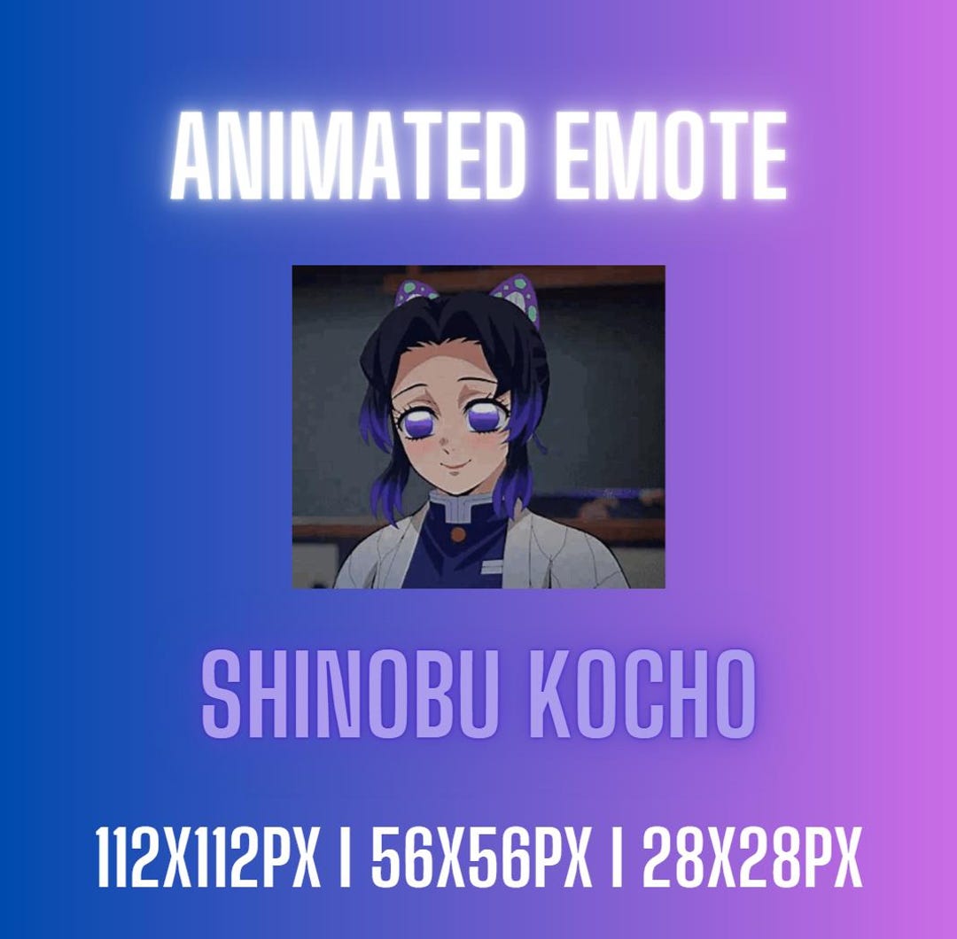Animated Emote | Demon Slayer | Shinobu Kocho | Twitch | Discord ...
