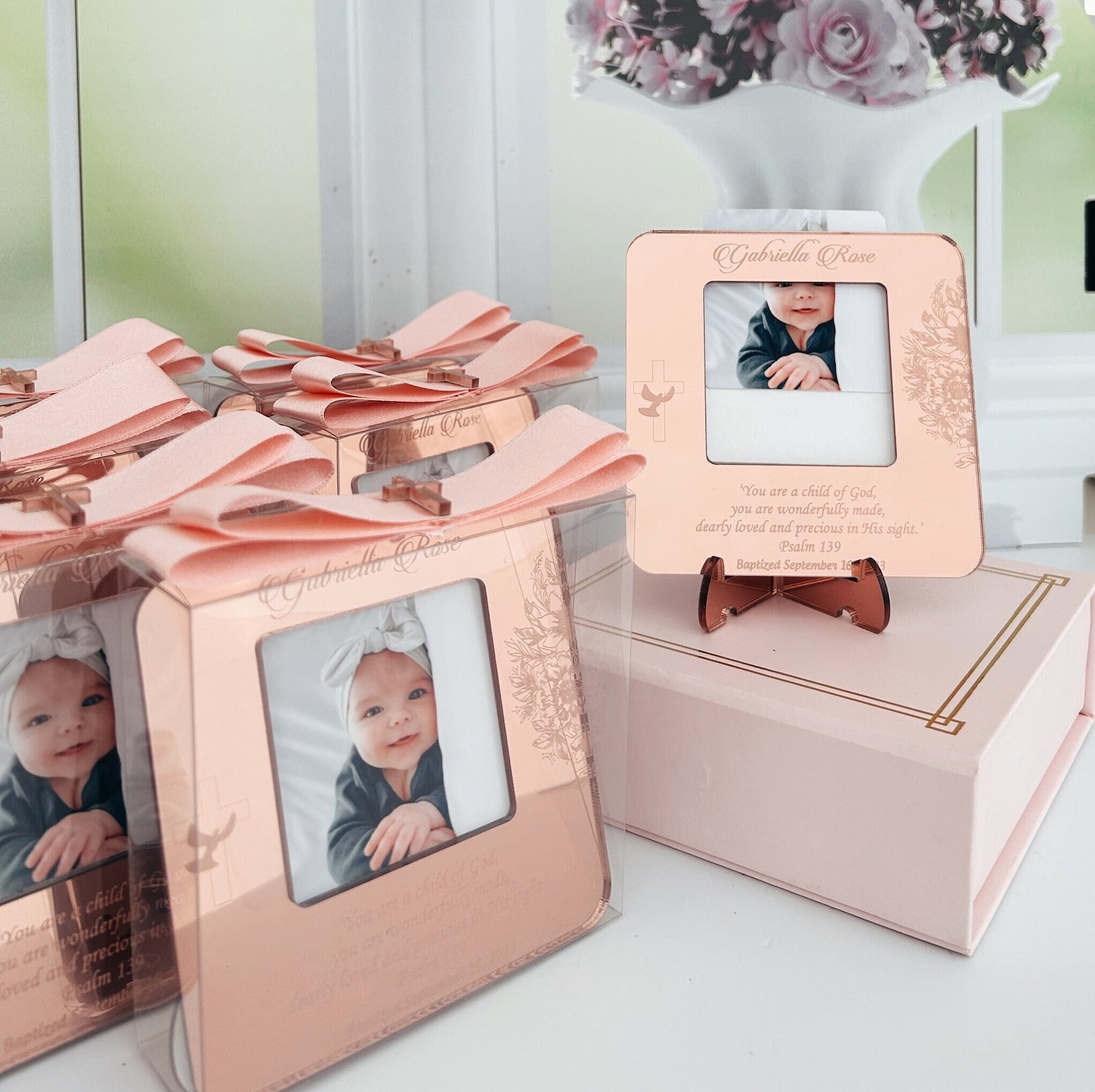 5 Pcs Baptism Favors Frame, Christening Favors, Bautizo Recuerdos ...