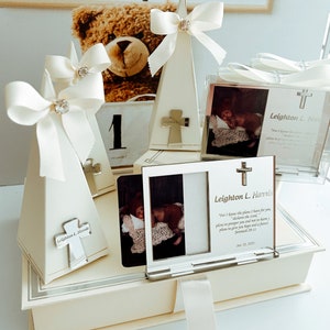 Baptism Gift Set, Personalized Baptism Photo Frame, Candy Box & Gift ...