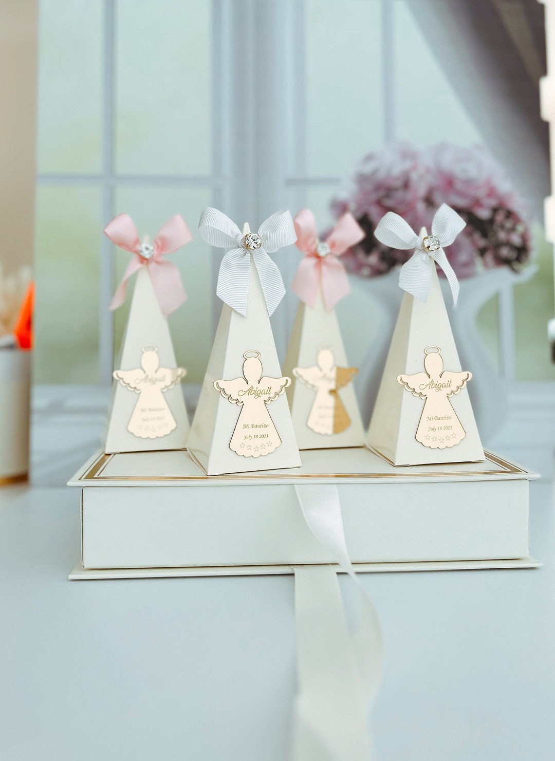 Baptism Favor Box, Bonbonnière Baptême, Christening Favors, Christening ...