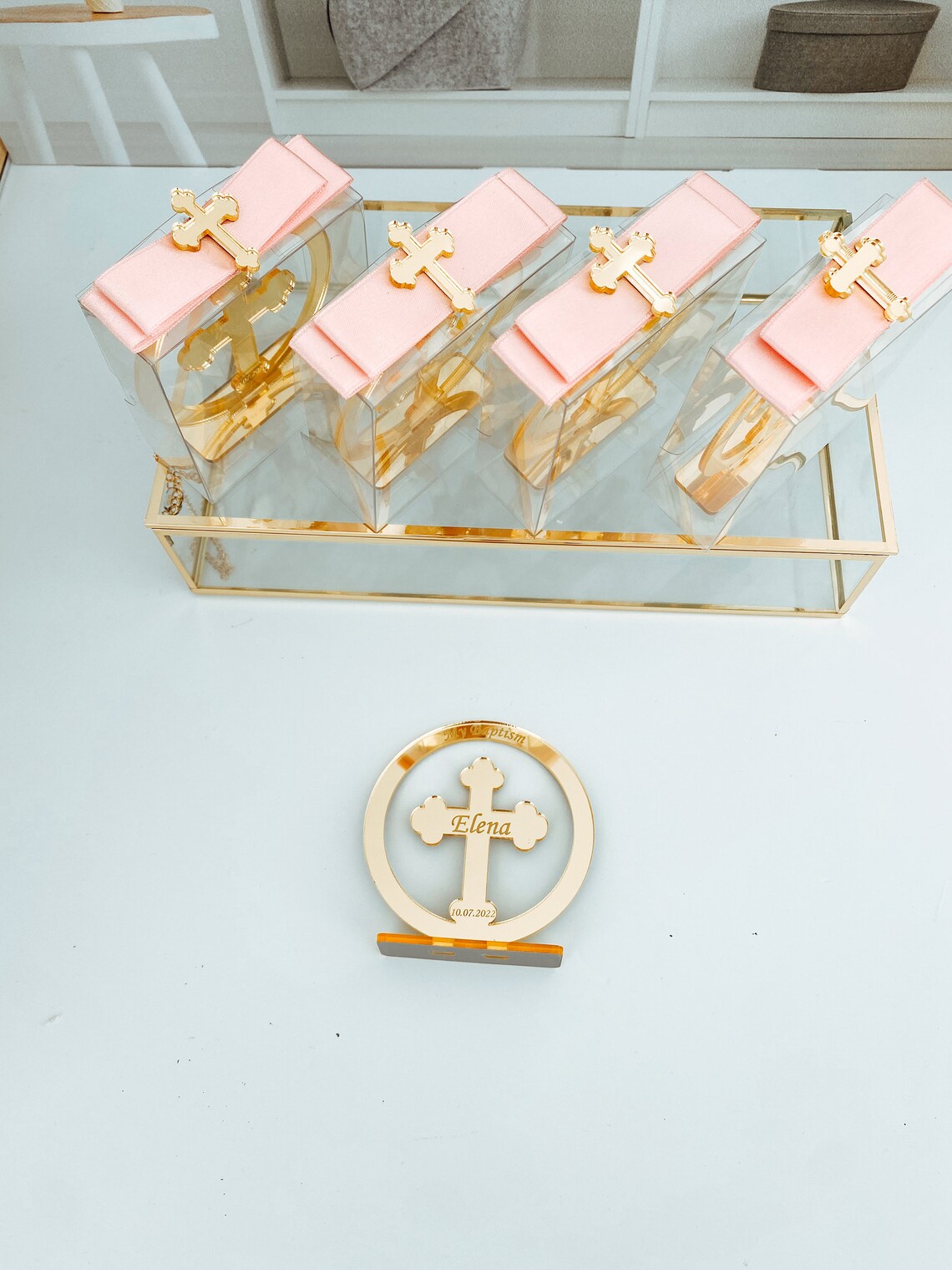 Baptism Favors With Stand Baptism Decorations Christening - Etsy