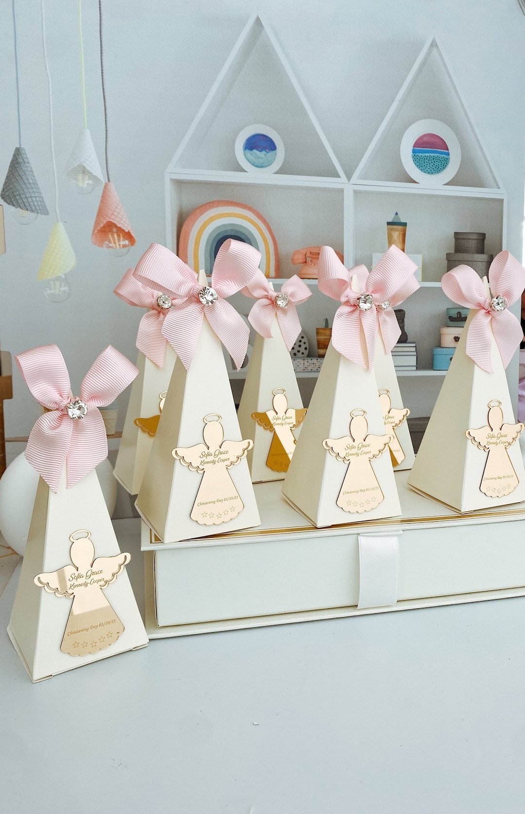 Baptism Favor Box, Bonbonnière Baptême, Christening Favors, Christening ...