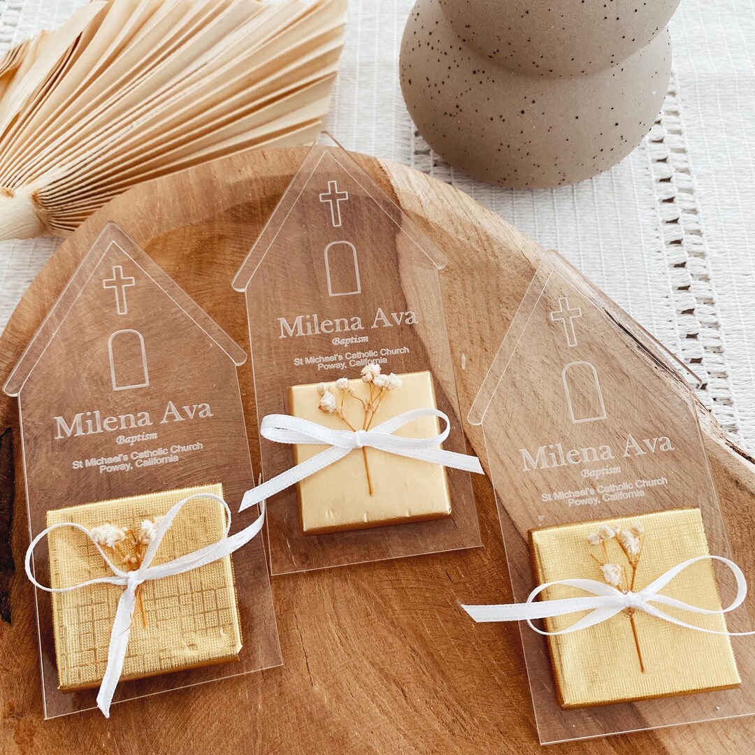 Bulk Personalized Baptism Chocolate, Church Wedding, Custom Baptism ...