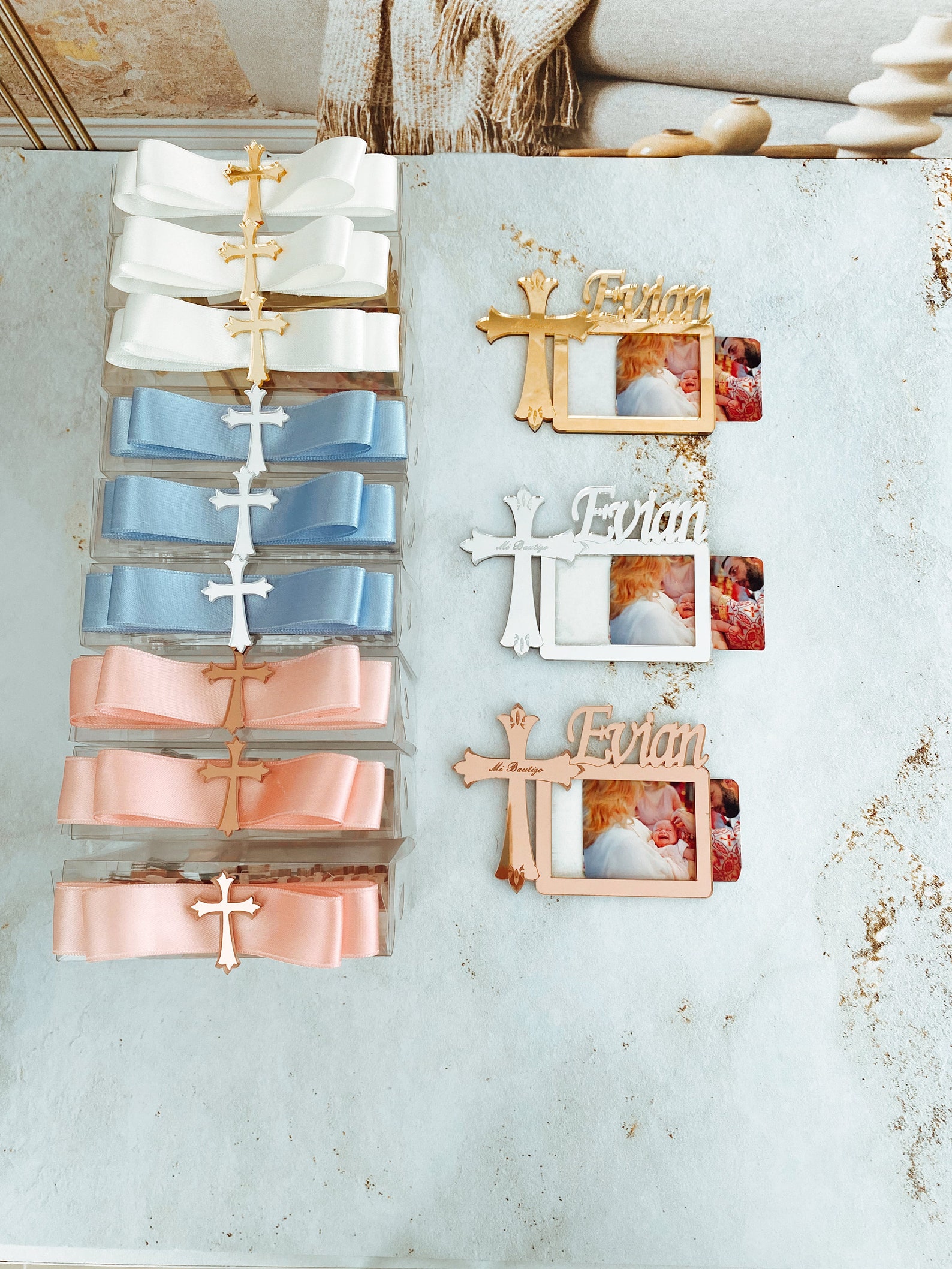 Baptism Gift Personalized Baptism Frame Favor Christening | Etsy