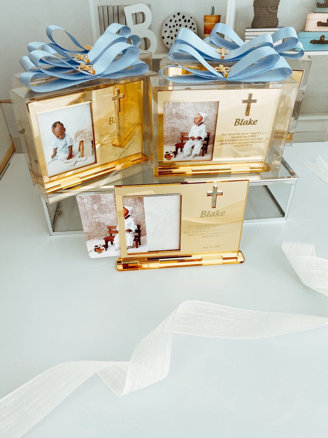 Baptism Favor Photo Frame - First Holy Communion Favors, Personalized ...