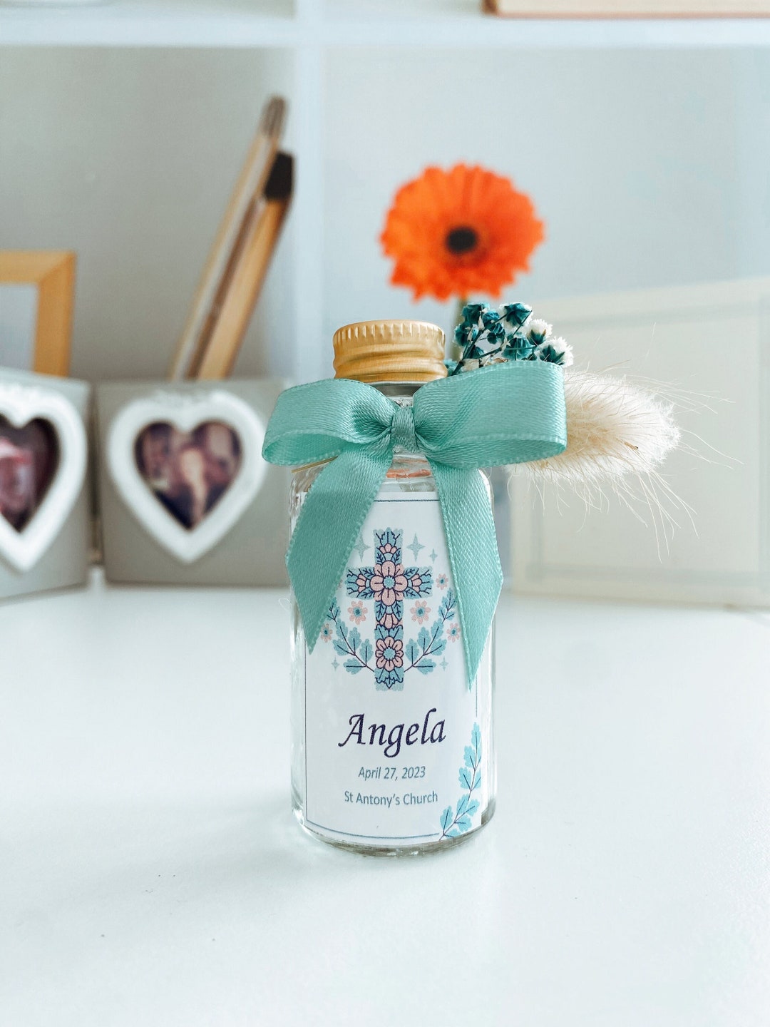 Mini Holy Water Bottle, Blessed Holy Water, Baptism Favors, Christening ...
