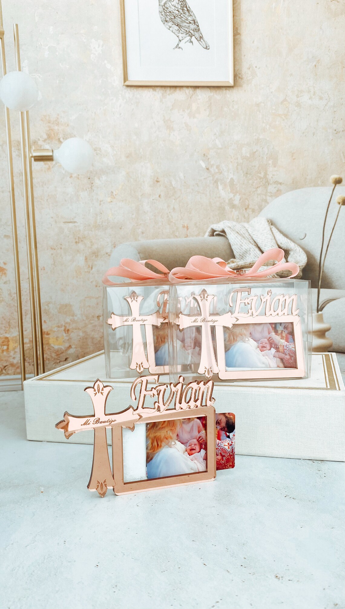 Baptism Gift Personalized Baptism Frame Favor Christening | Etsy