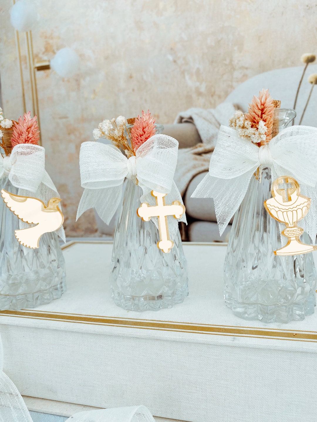 Holy Water Bottle, Blessed Holy Water, Baptism Favors, Christening ...