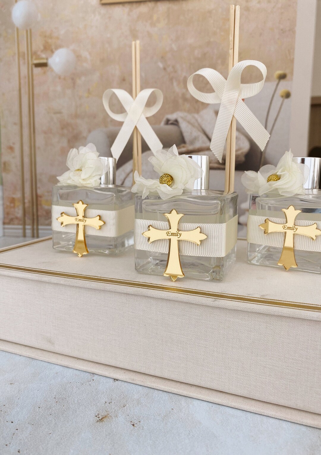 Reed Diffuser, Baptism Favors, Christening Favors, First Holy Communion ...