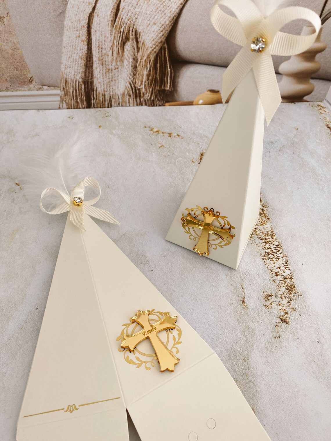 Elegant Christening Candy Boxes First Holy Communion Favors - Etsy