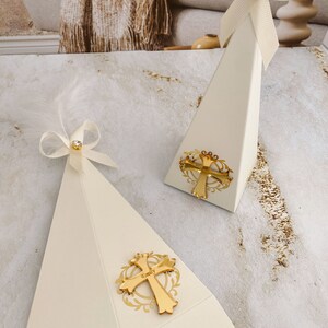 Elegant Christening Candy Boxes - First Holy Communion Favors - Baptism ...