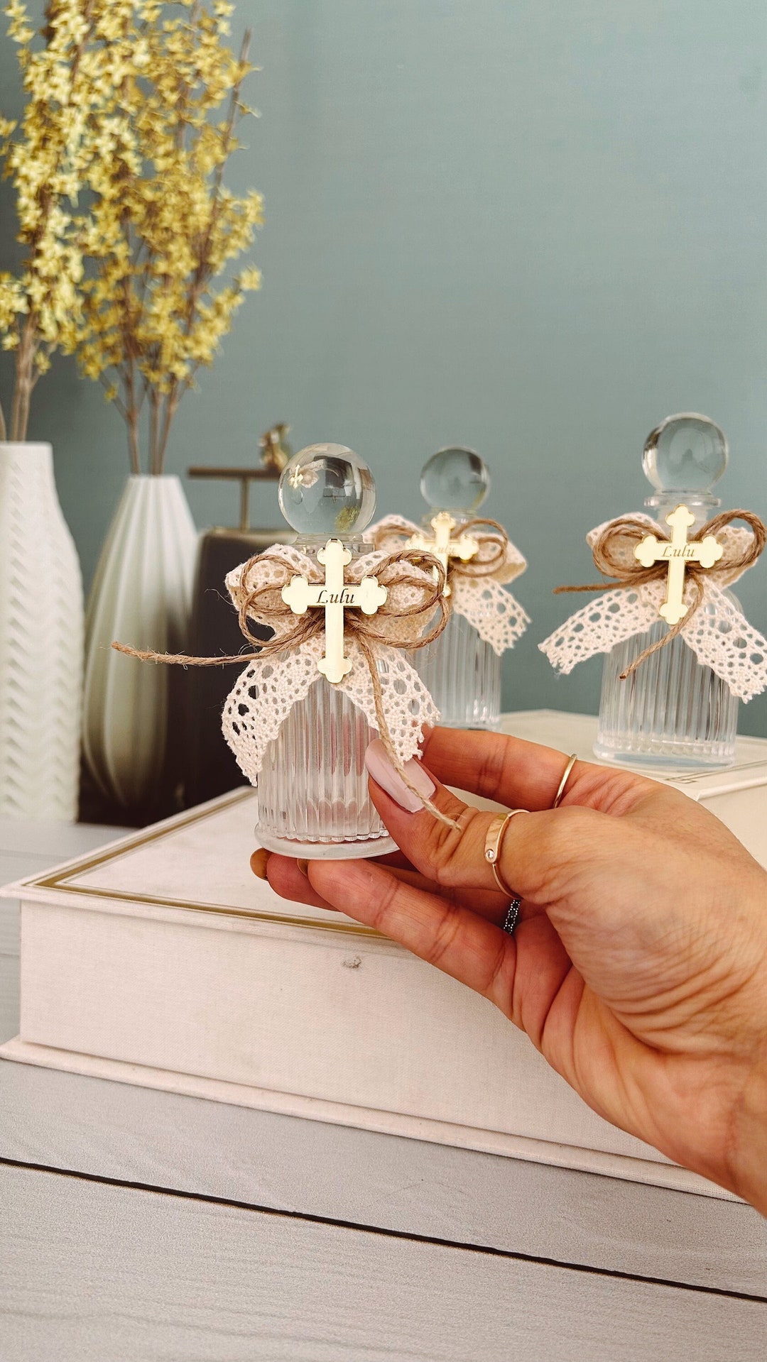 Holy Water Bottle, Blessed Holy Water, Baptism Favors, Christening ...