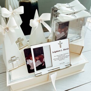 Baptism Gift Set, Personalized Baptism Photo Frame, Candy Box & Gift ...