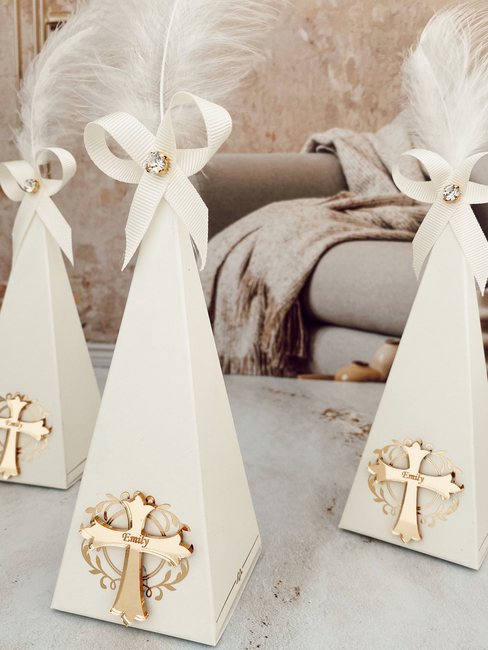 Elegant Christening Candy Boxes First Holy Communion Favors - Etsy