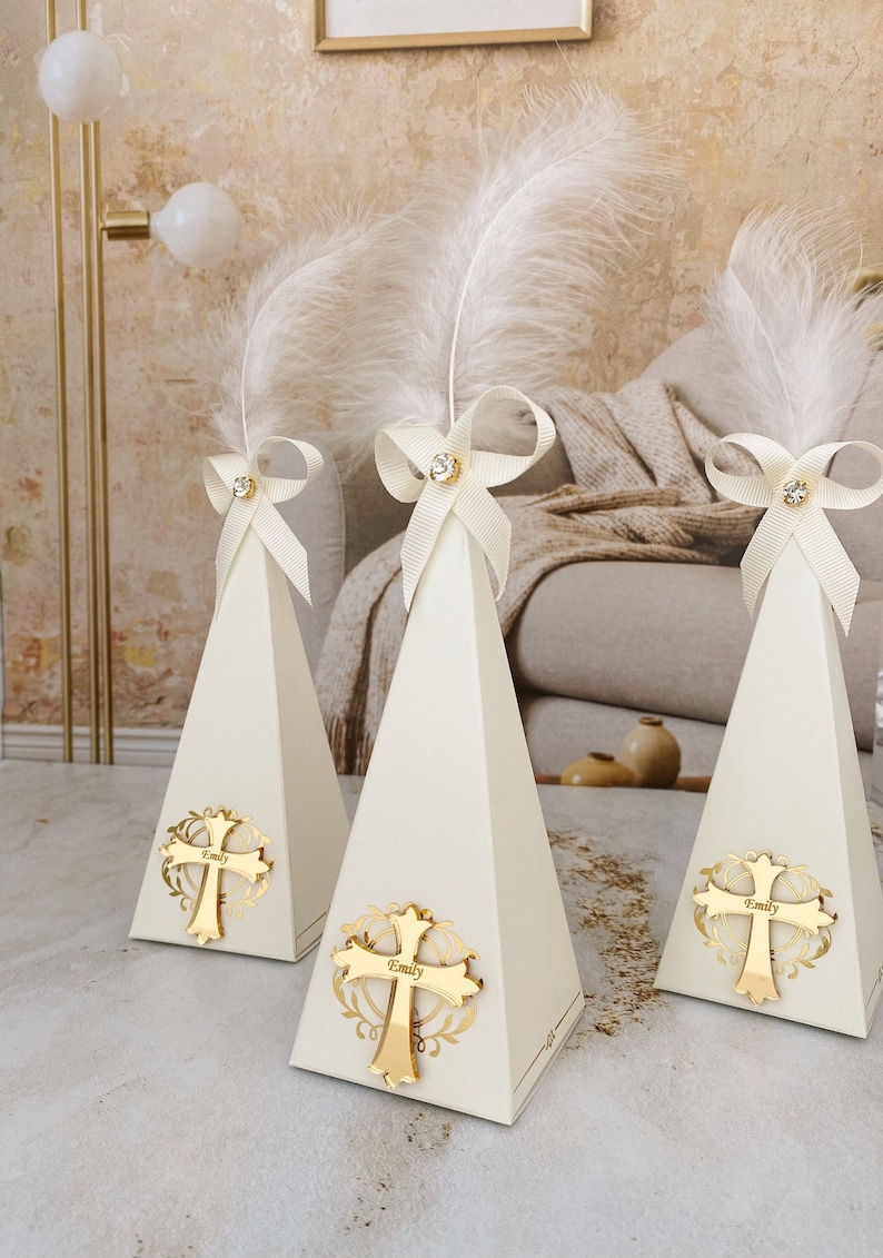 Elegant Christening Candy Boxes First Holy Communion Favors - Etsy