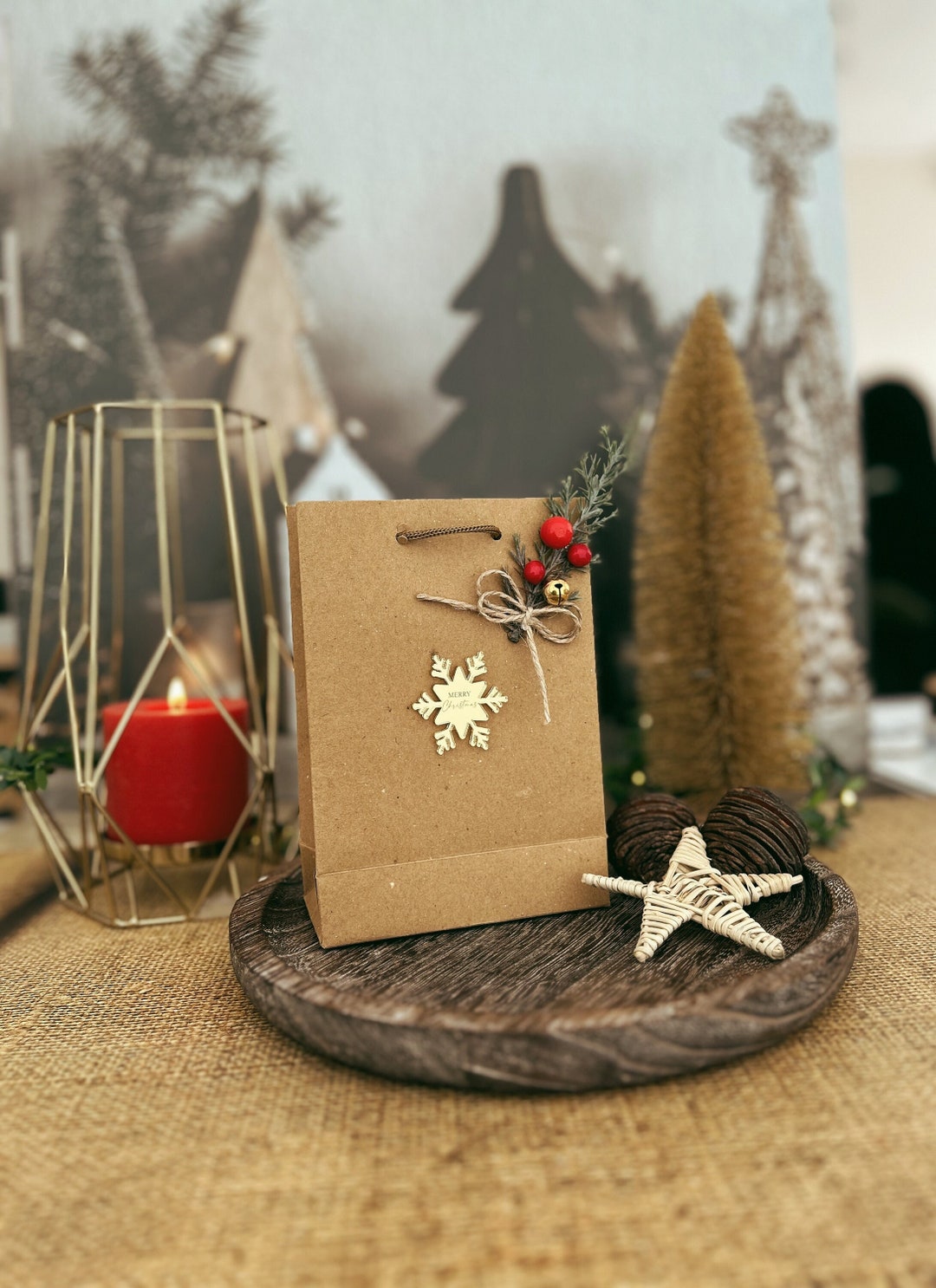 Christmas Party Bags, Personalized Gift Bags, Christmas Gift Box, Merry ...