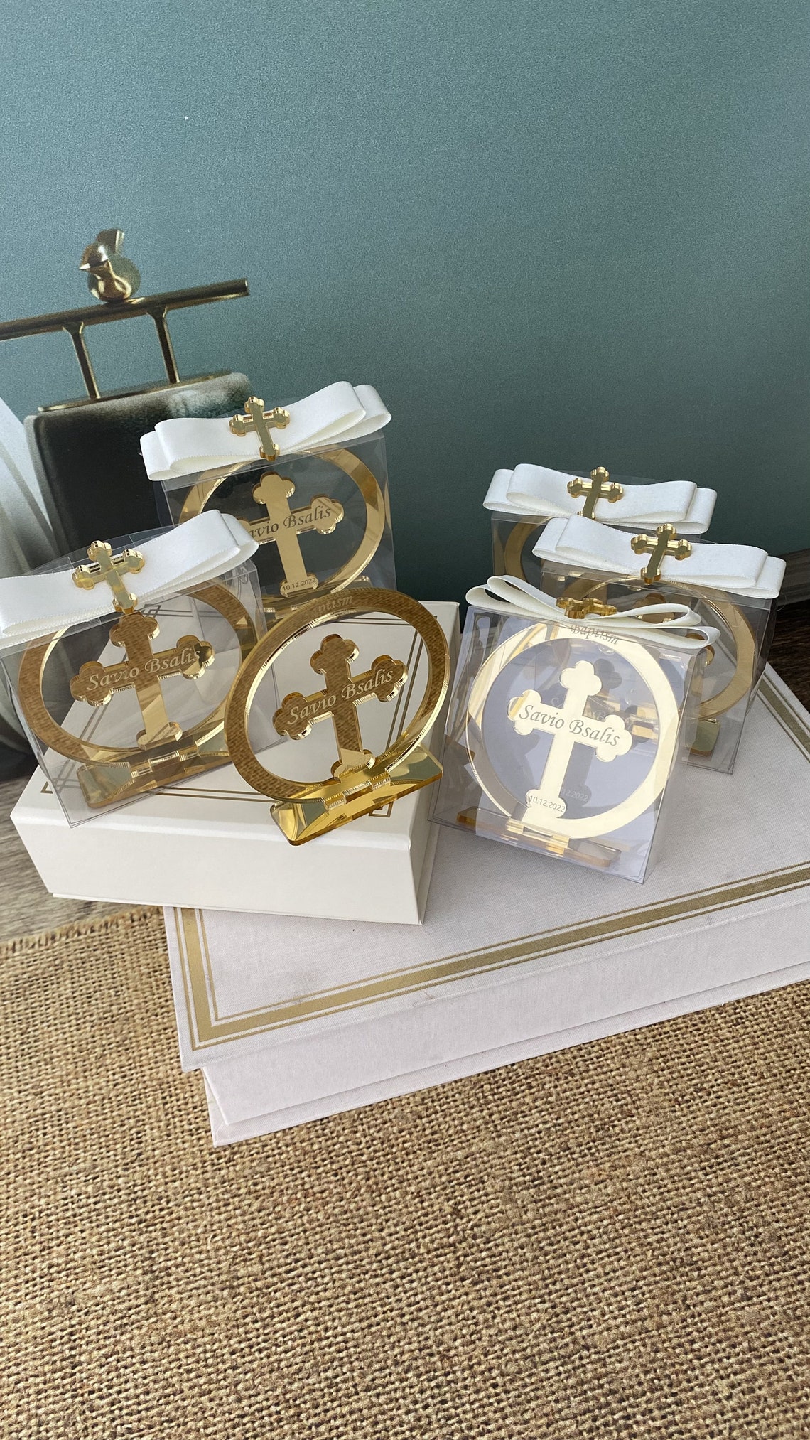 Baptism Favors With Stand Baptism Decorations Christening - Etsy