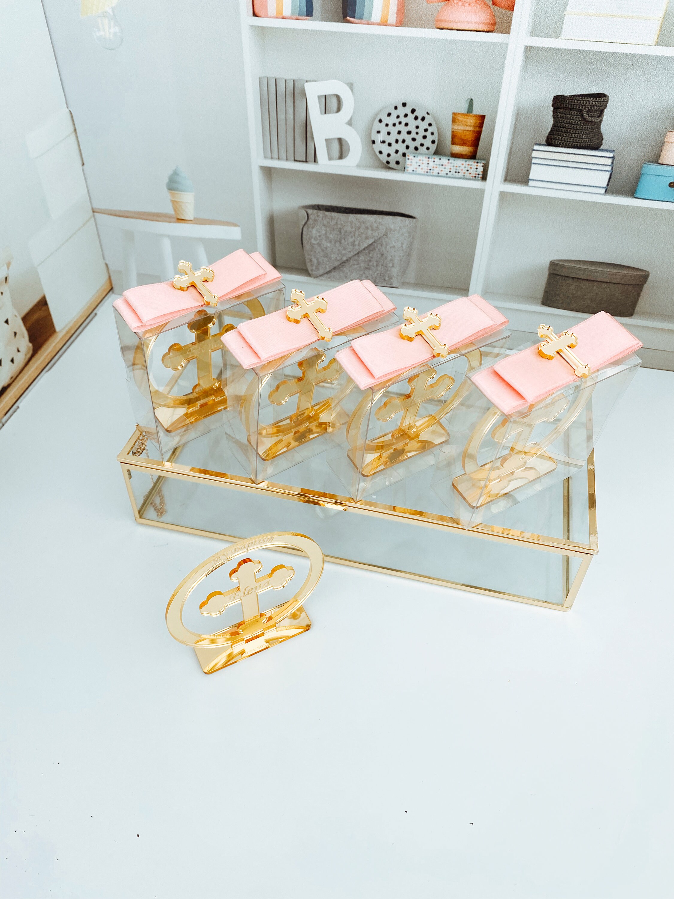 Baptism Favors With Stand Baptism Decorations Christening - Etsy