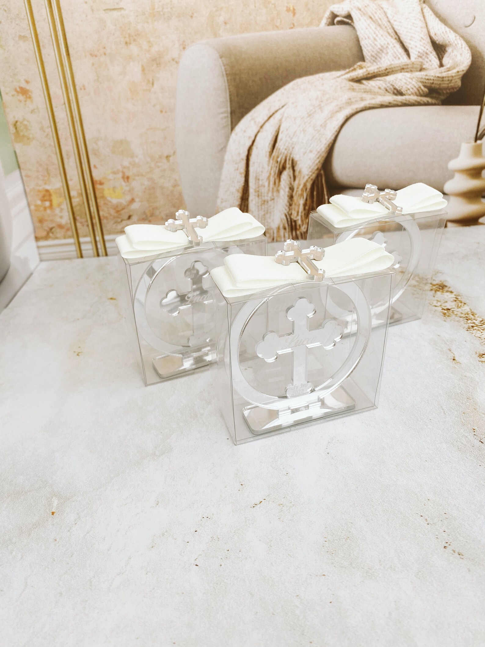 Baptism Favors With Stand Baptism Decorations Christening - Etsy