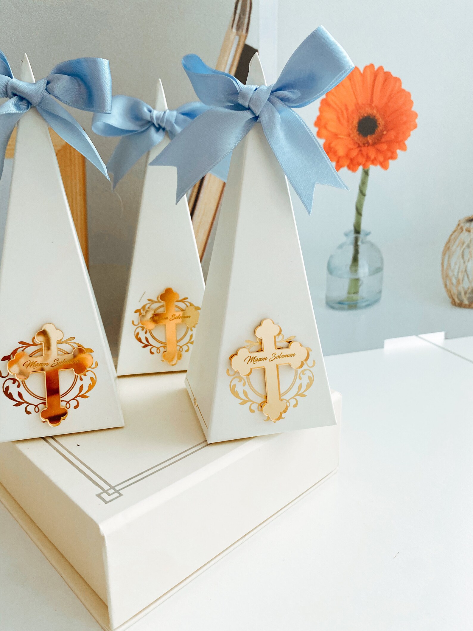 Baptism Favor Boxes, Personalized Baptism Gift Box, Candy Box, Baptism ...
