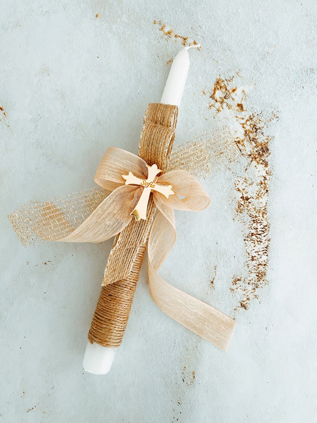 Baptism Candle, Personalized Christening Candle, Ceremony Candle, First ...