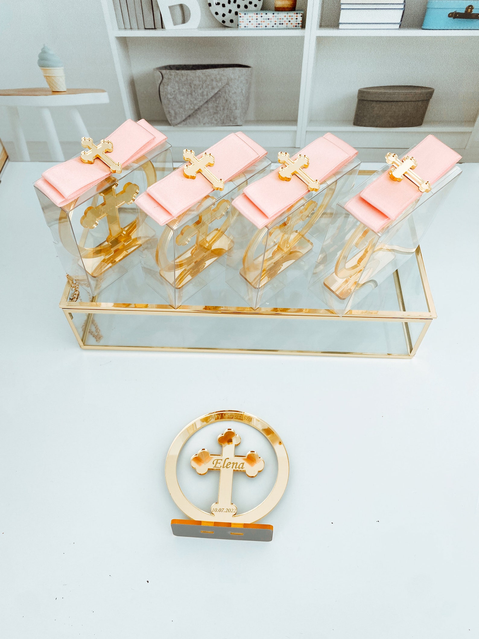 Baptism Favors With Stand Baptism Decorations Christening - Etsy