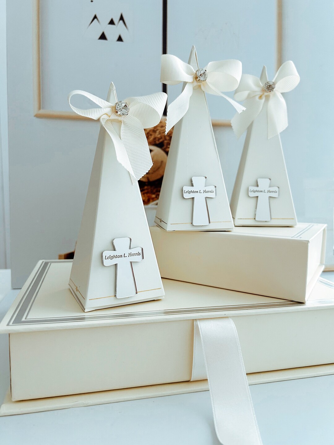Baptism Favor Boxes, Personalized Baptism Gift Box, Candy Box, Baptism ...