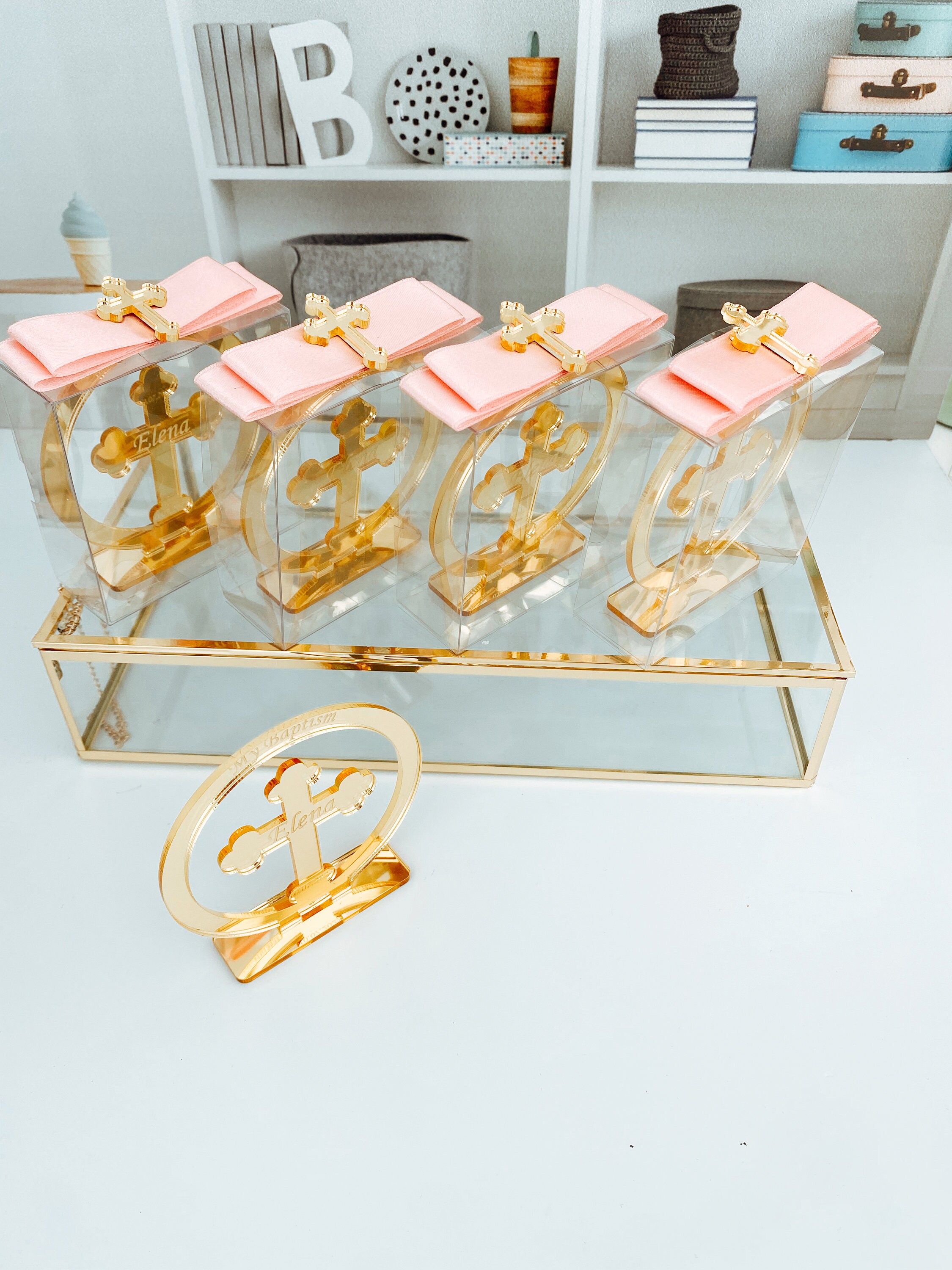 Baptism Favors With Stand Baptism Decorations Christening - Etsy