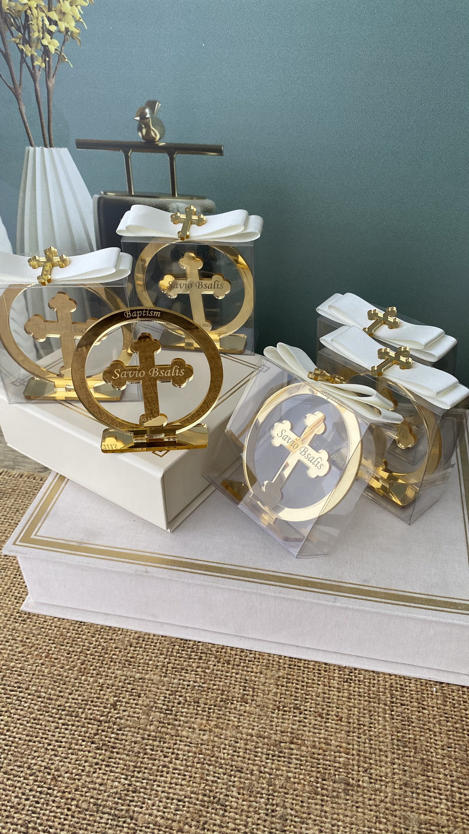 Baptism Favors With Stand Baptism Decorations Christening - Etsy