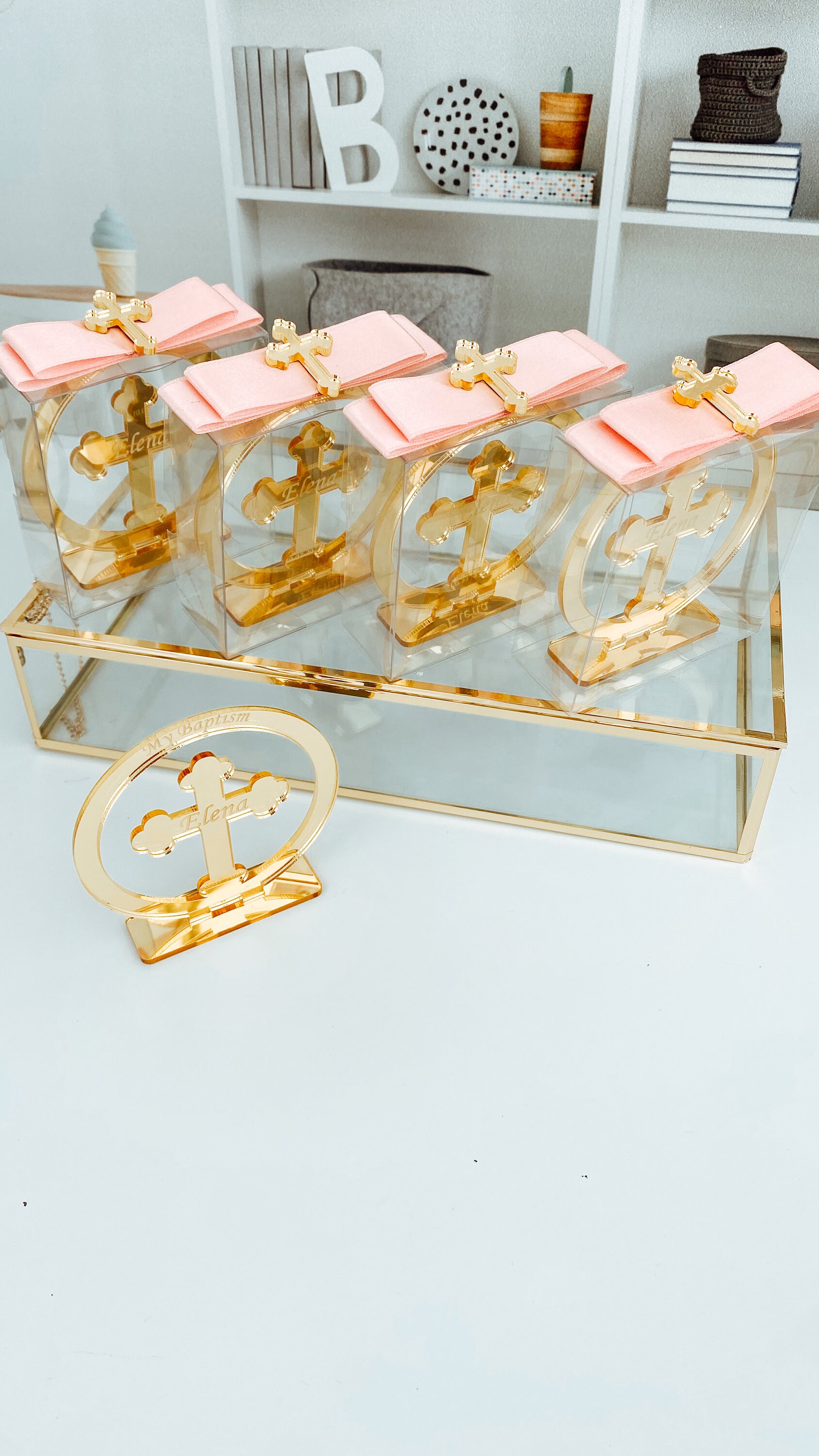 Baptism Favors With Stand Baptism Decorations Christening - Etsy