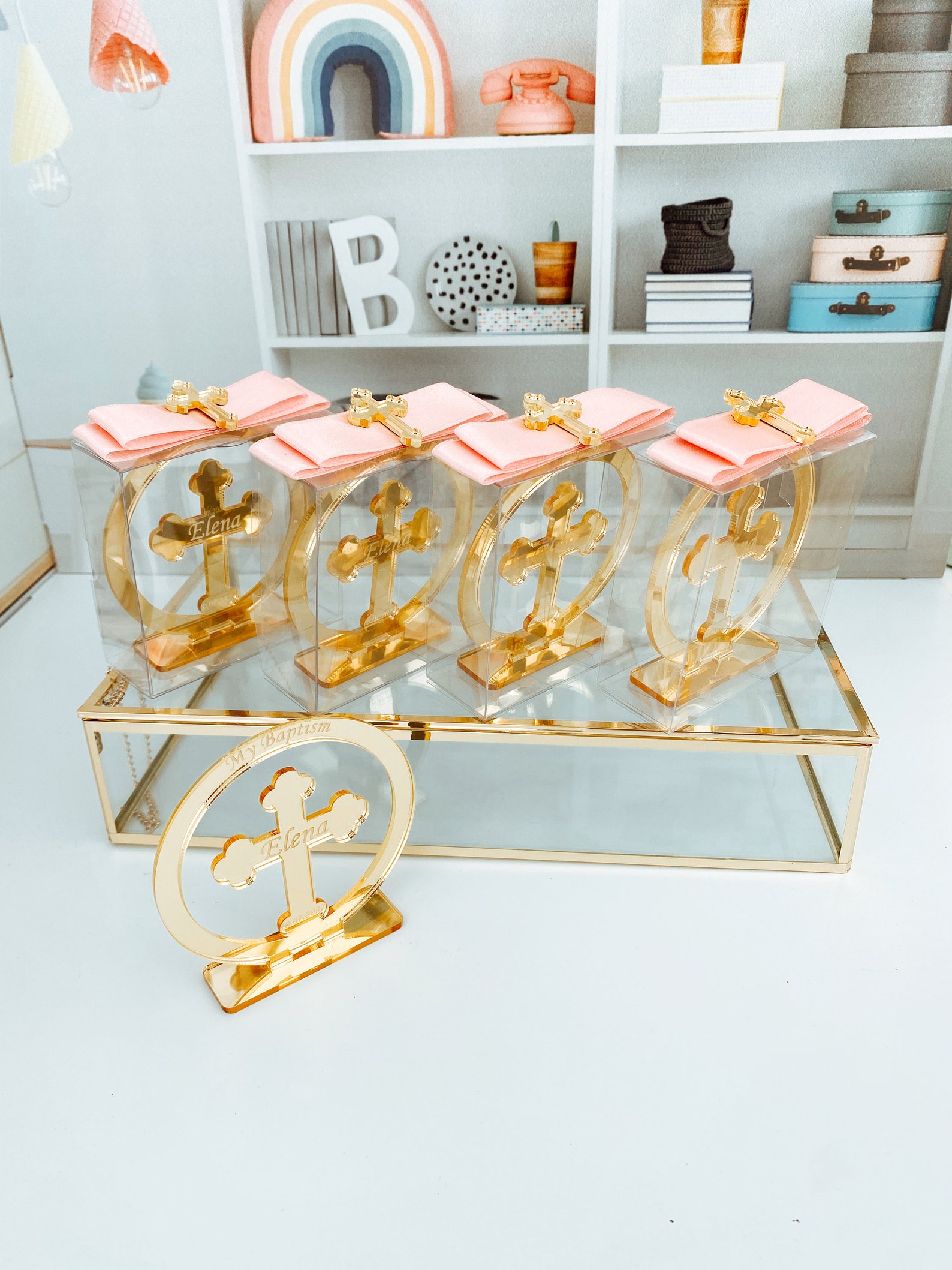 Baptism Favors With Stand Baptism Decorations Christening - Etsy