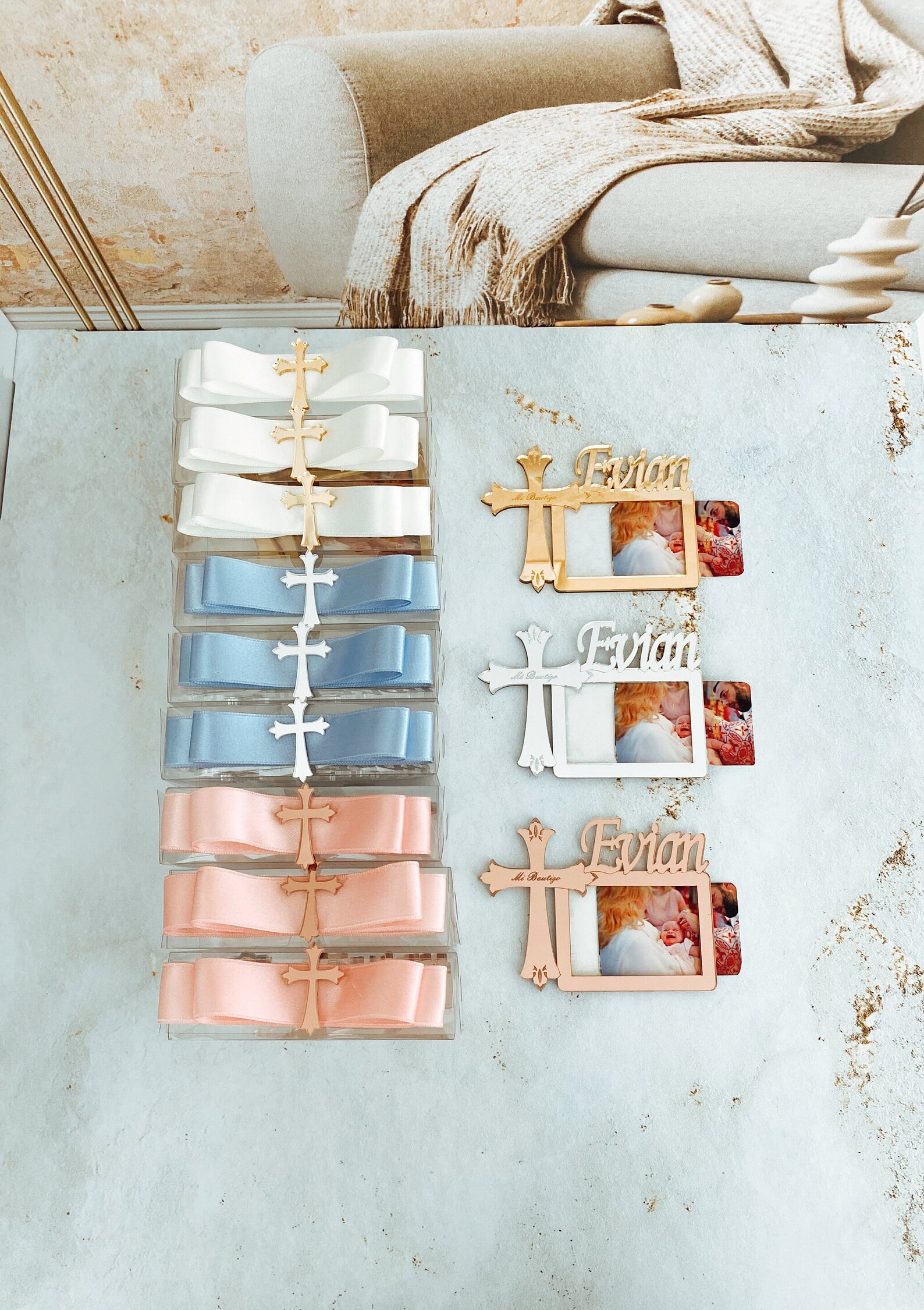 Baptism Gift Personalized Baptism Frame Favor Christening | Etsy