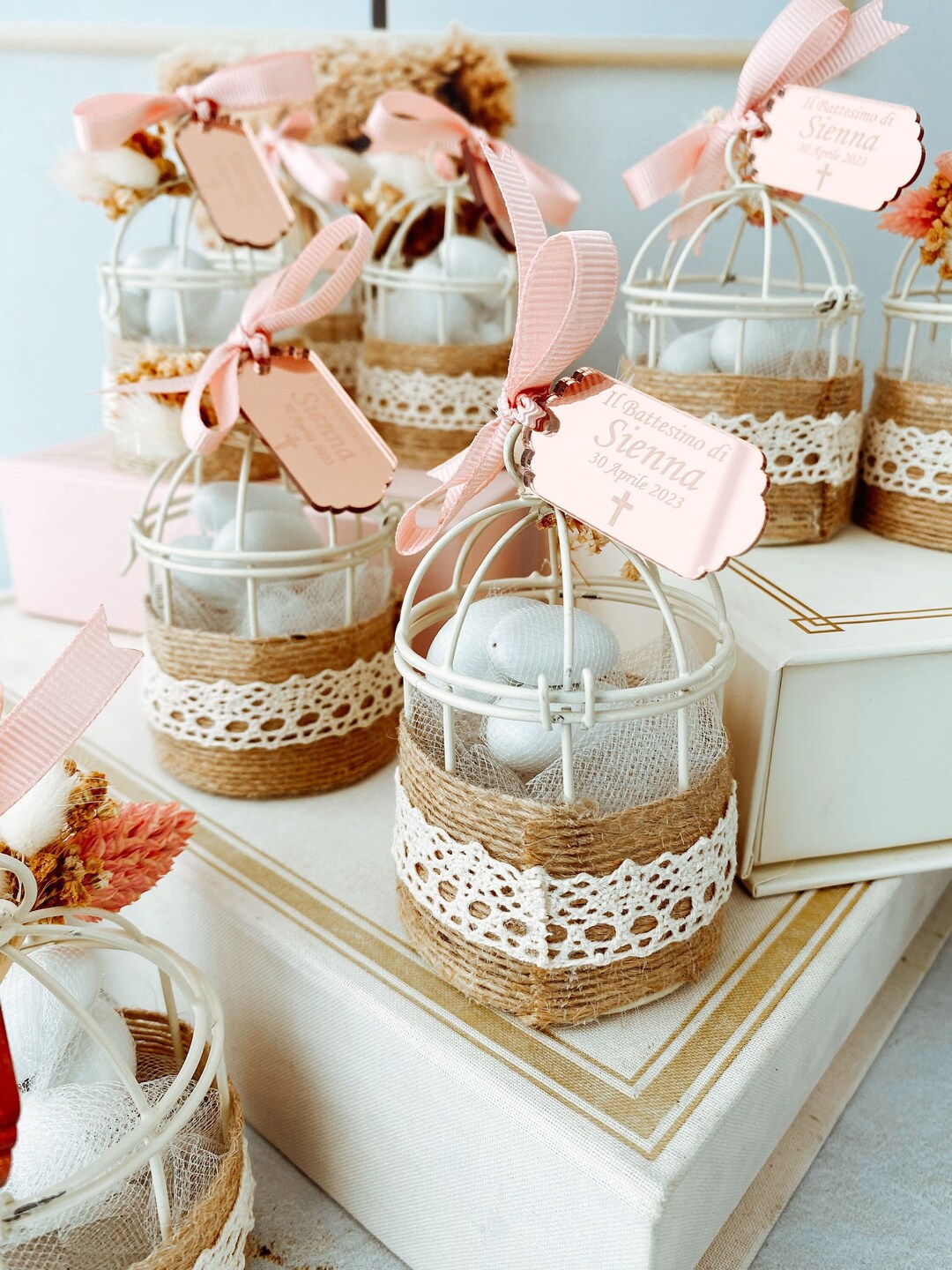 Baptism Favors Girl, First Holy Communion Favors,baptism Candy Cage ...