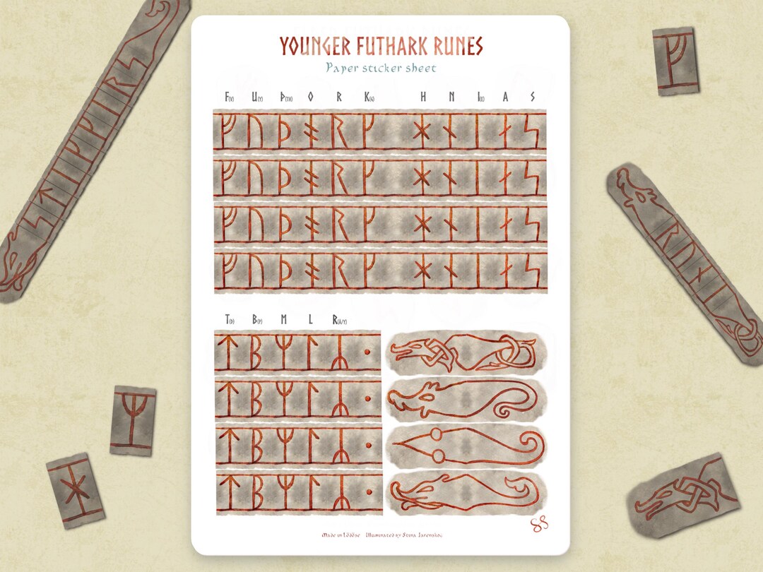Sticker Sheets - YOUNGER FUTHARK RUNES - Write With Runes! Journaling ...