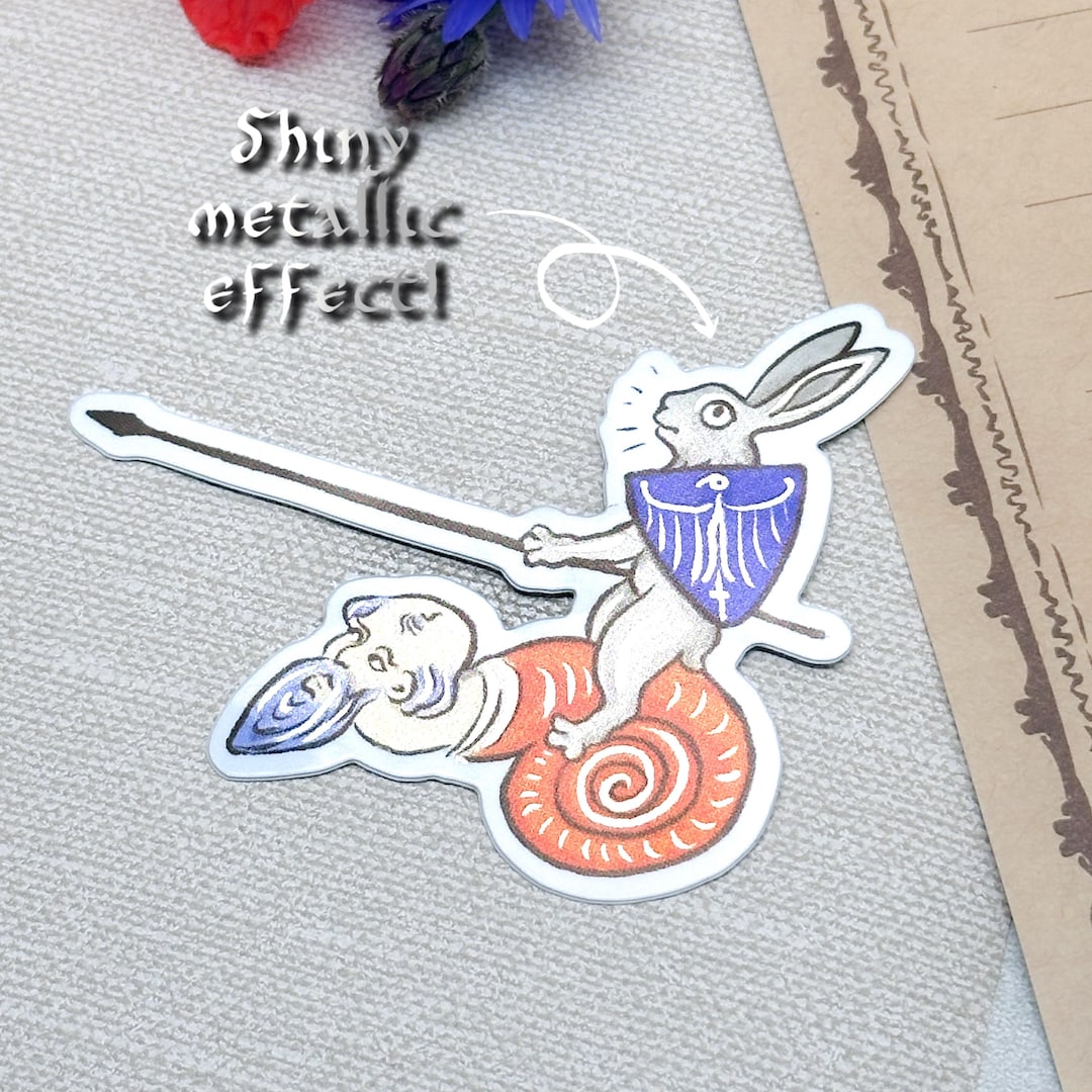 Vinyl Sticker - RABBIT WARRIOR- Metallic, Waterproof, Medieval ...