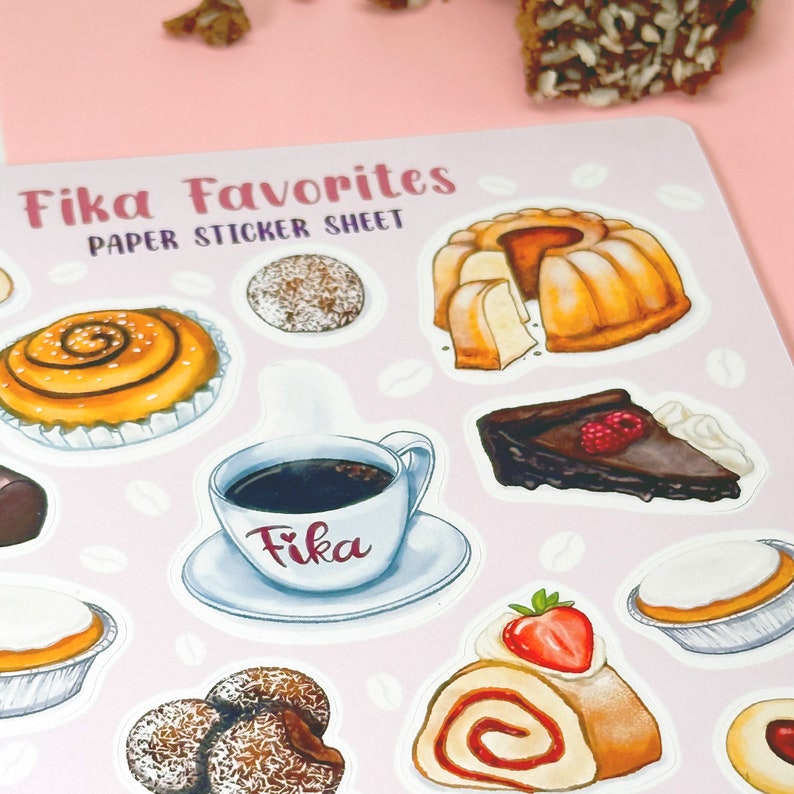 Sticker Sheet - FIKA FAVOURITES- Sweet Stickers for Journaling, Planner ...