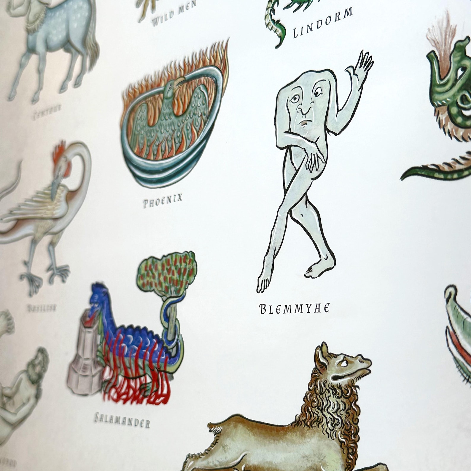 Medieval Mythical Bestiary Poster | Large High-quality Wall Decor ...