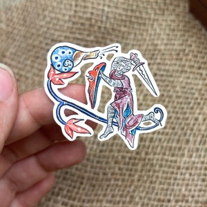 Sticker Sheet - MEDIEVAL KNIGHTS- Funny Whimsical Historical Stickers ...