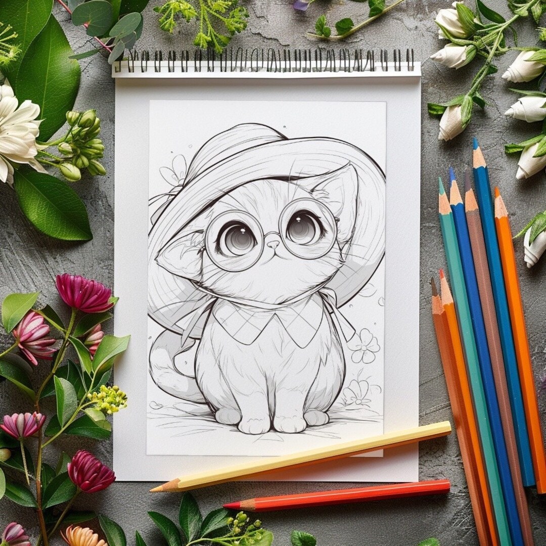 44 Cute Cats With Jobs Coloring Pages, Educational Kids & Adults ...