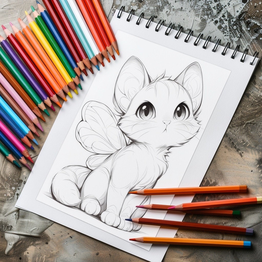 44 Cute Cats With Jobs Coloring Pages, Educational Kids & Adults ...