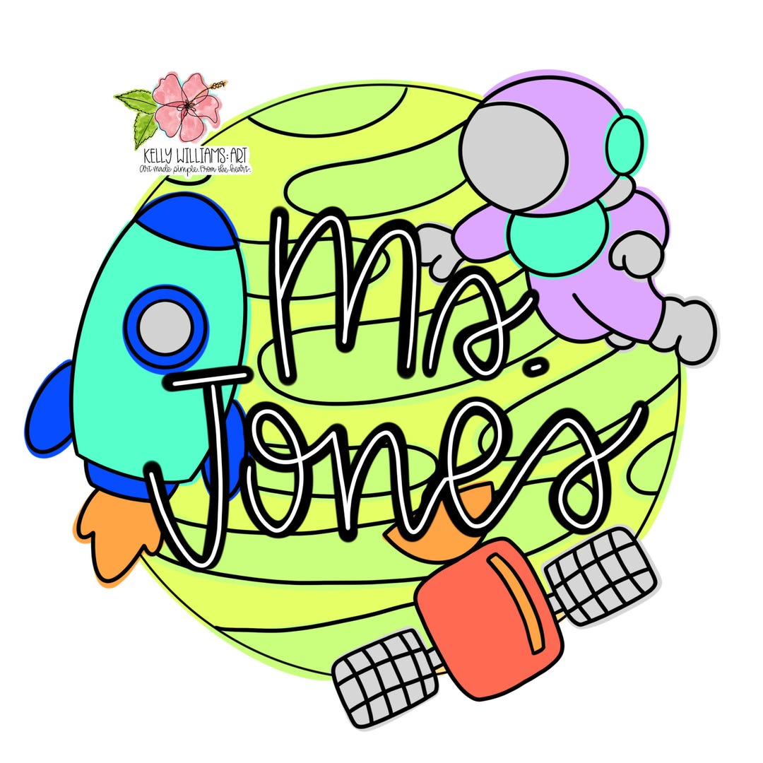 TEMPLATE : Space Teacher Door Hanger Template Science Teacher Door ...