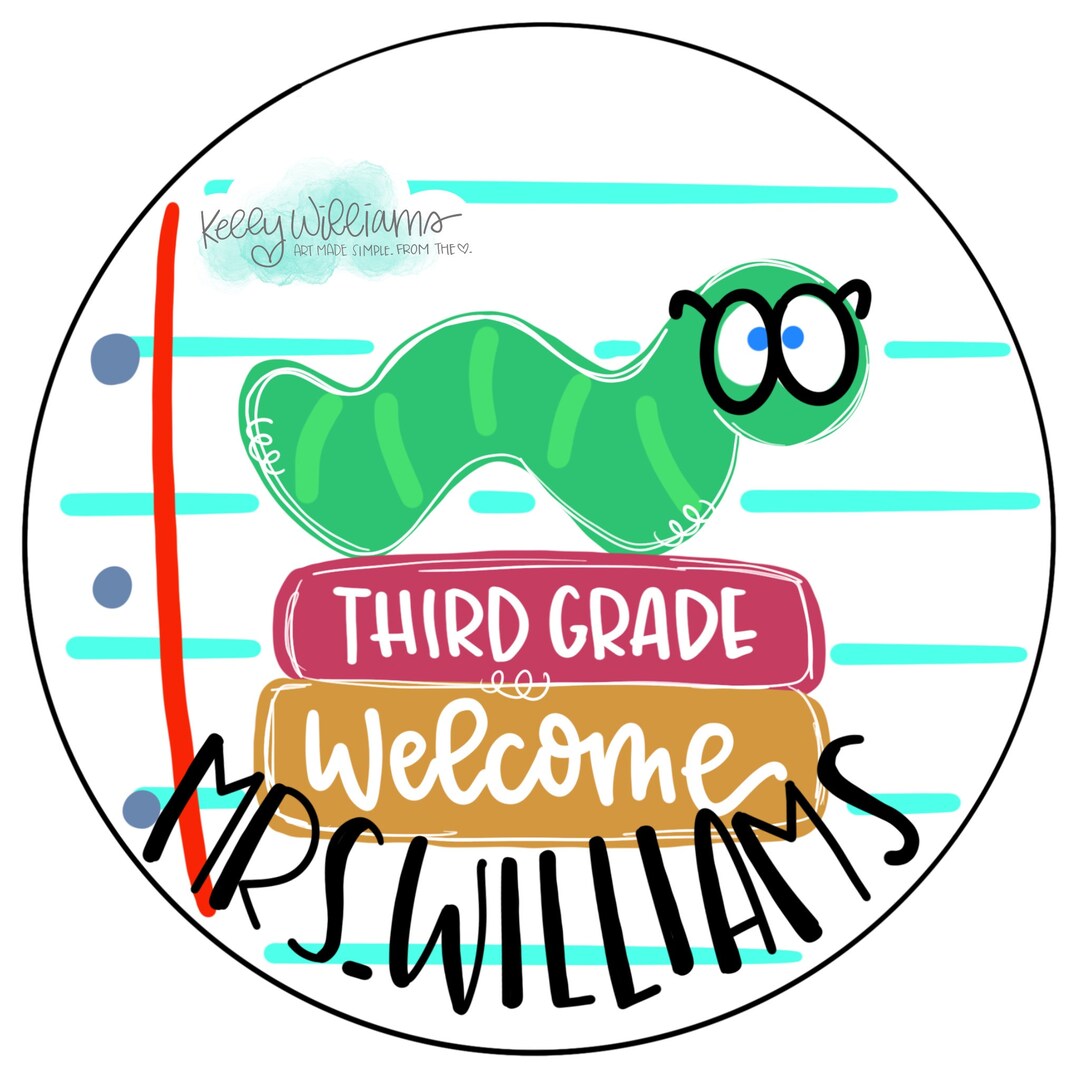 TEMPLATE : Bookworm Teacher Door Hanger Template Bookworm Door Hanger ...