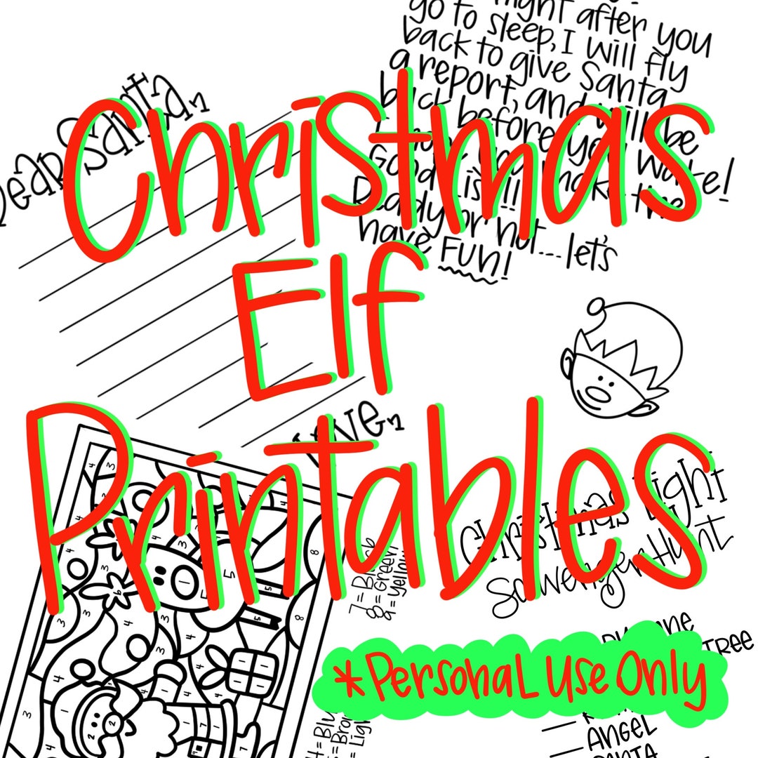 PRINTABLE: Christmas Elf Printables - Etsy