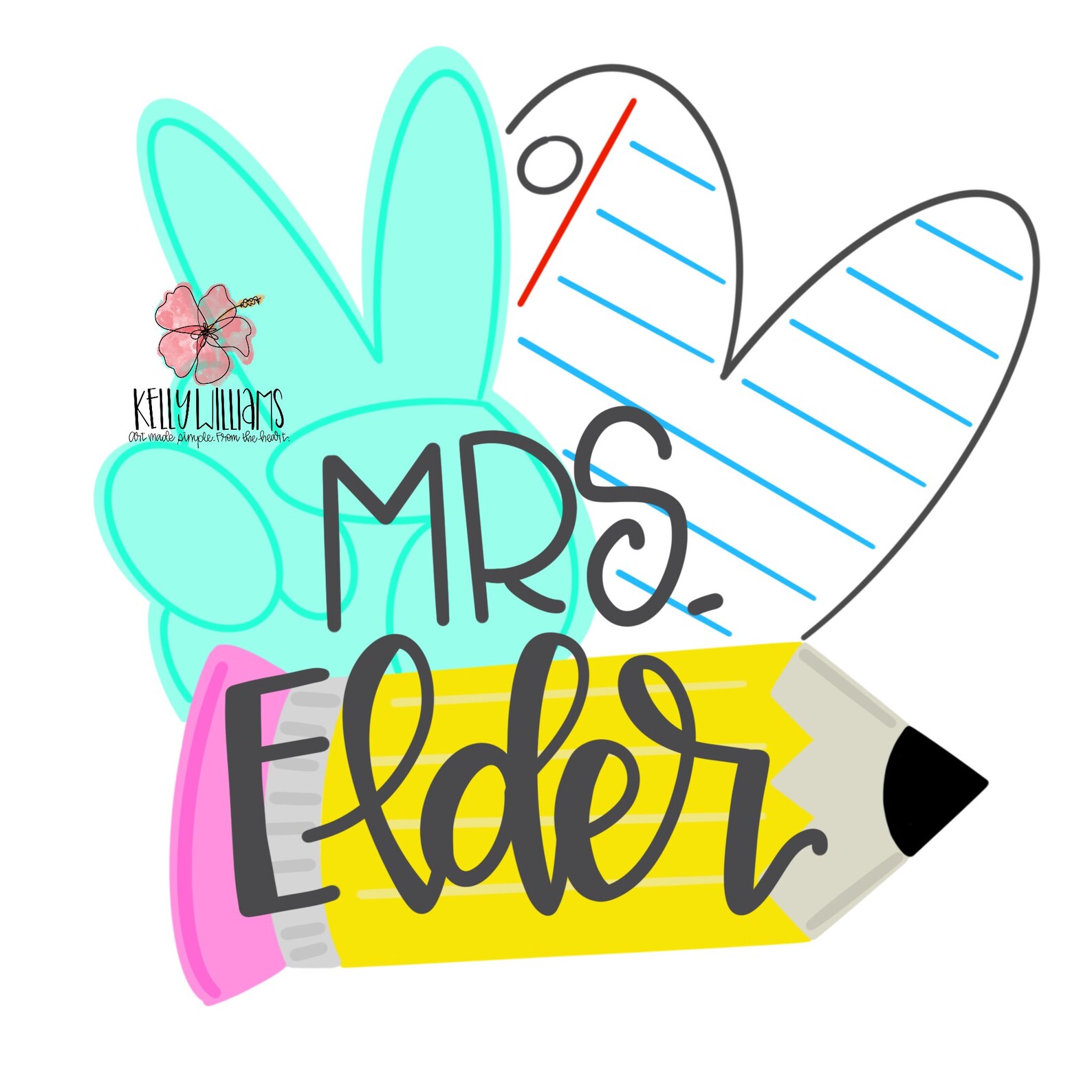 TEMPLATE: Peace, Love, Teach Door Hanger Teacher Template - Etsy