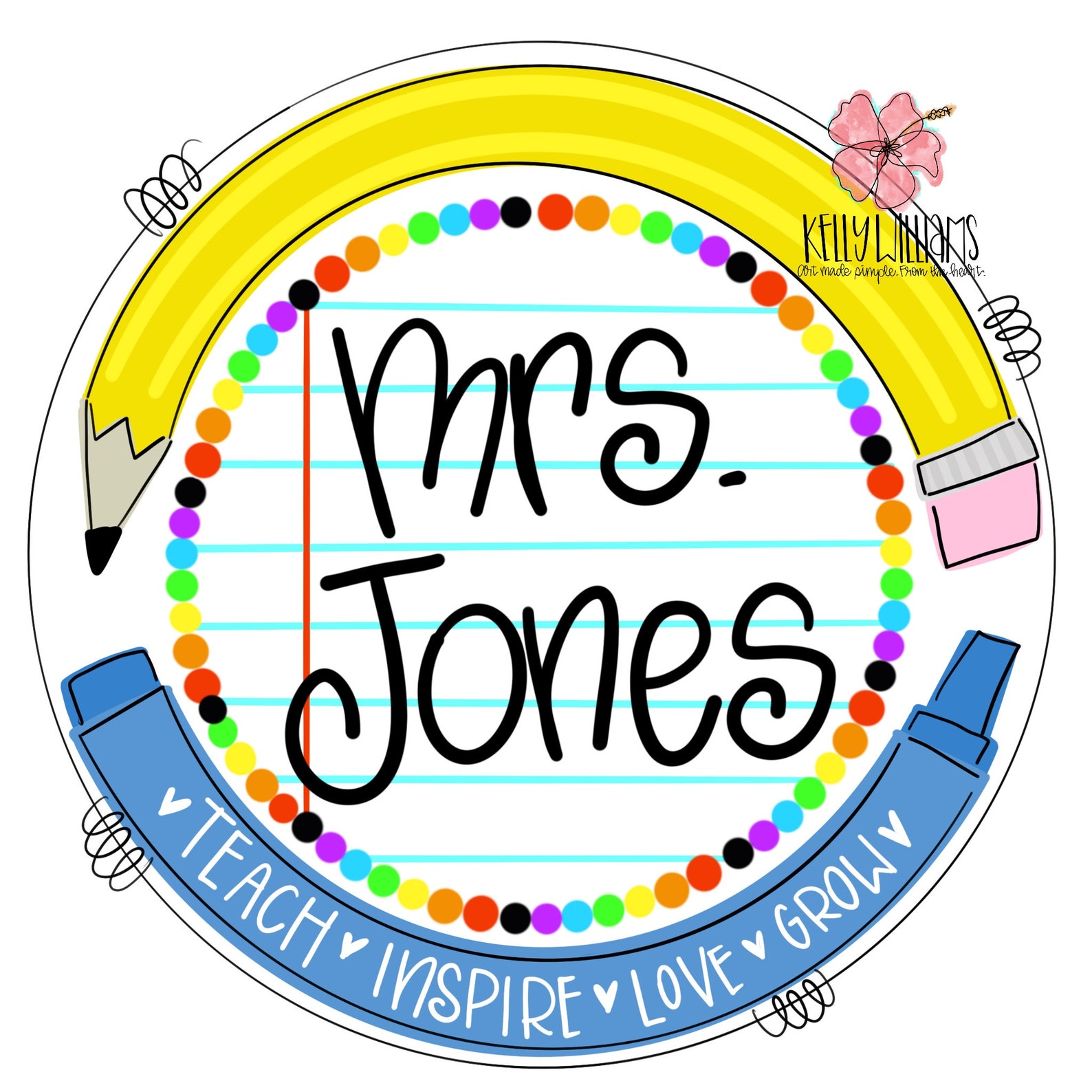 TEMPLATE : Teacher Door Hanger Template Teacher Door Hanger - Etsy