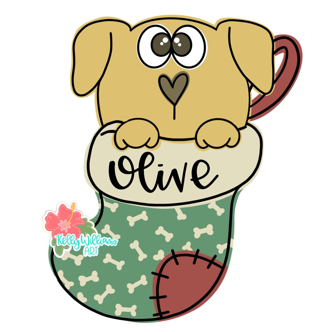 TEMPLATE: Lab Stocking Ornament Door Hanger Template - Etsy