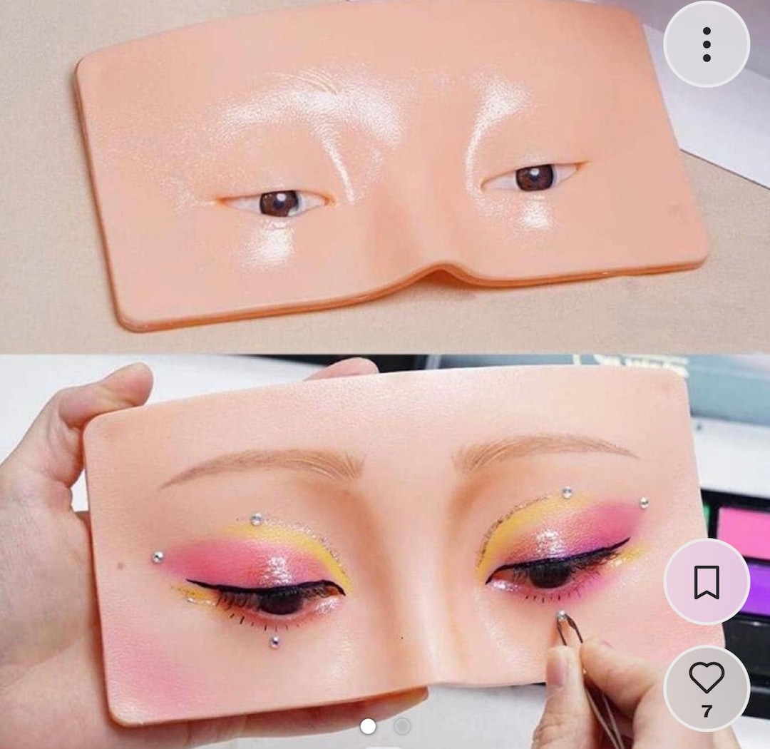 Silicon Makeup Practice Face Eyeshadow Lipstick - Etsy
